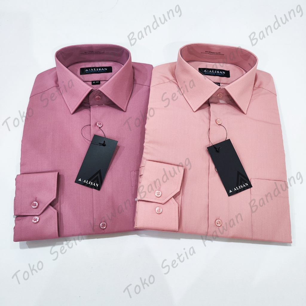 Jual Kemeja ALISAN Polos Lengan Panjang Regular Fit ( SALEM 3 , FANTA 3 ...