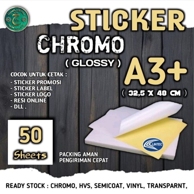 Jual STICKER CHROMO ( GLOSSY ) A3+ UKURAN ( 32,5 X 48 CM ) | Shopee ...