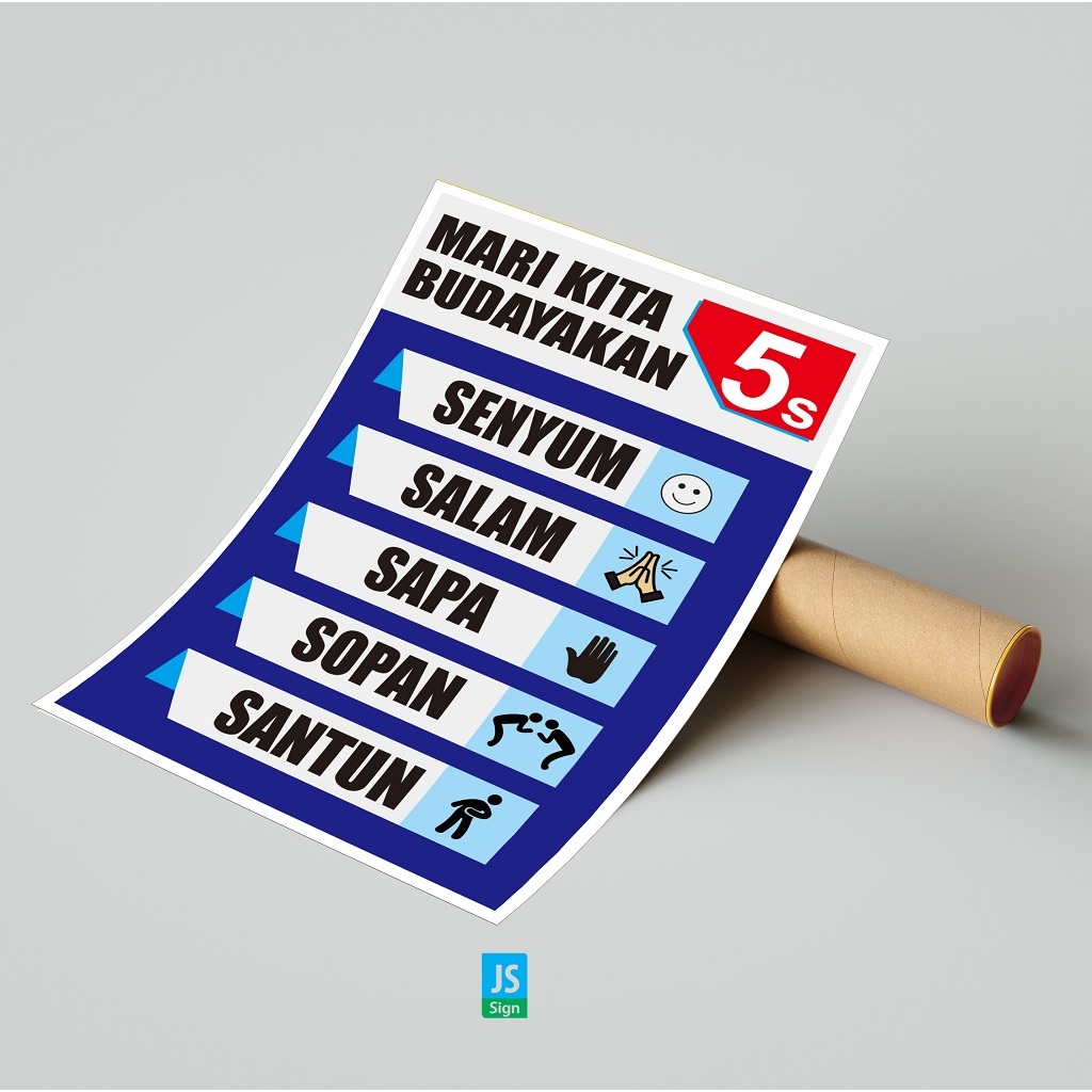 Jual POSTER SAFETY K3 - BUDAYAKAN 5S | Shopee Indonesia