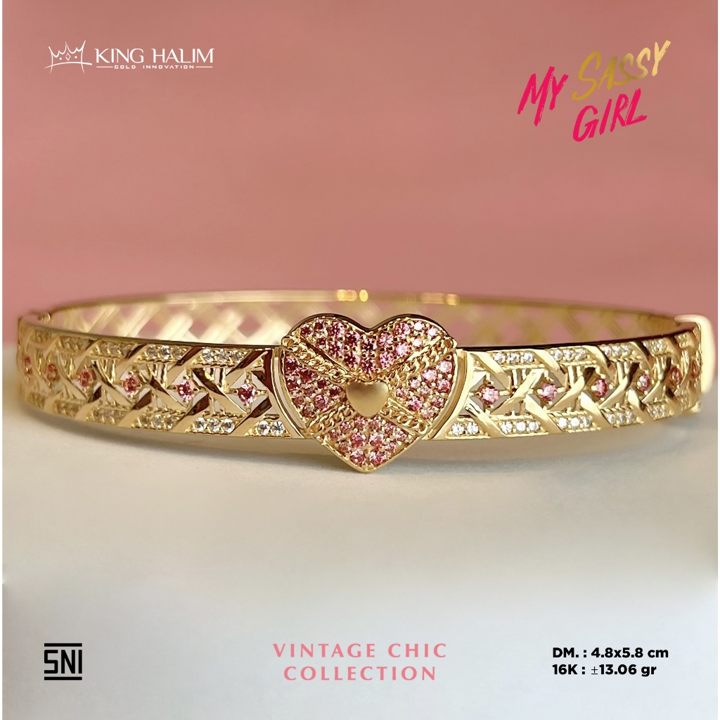 Jual GELANG WANITA EMAS | MY SASSY GIRL BANGLE 16K 12.46GR - AMALA GOLD ...