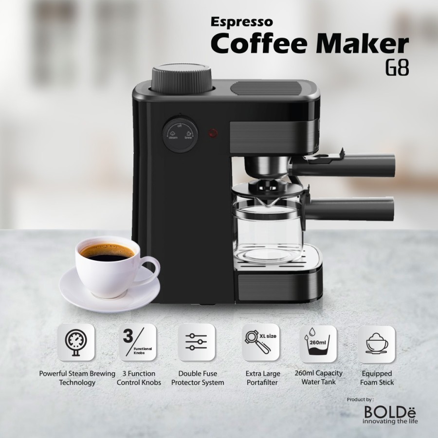 Jual BOLDe Expresso Coffee Maker G8 Coffee Machine Mesin Kopi | Shopee ...