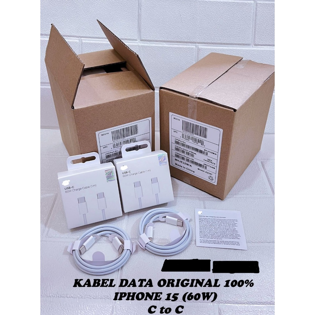 Jual Kabel Data ligthing 15 Pro Max USB C to C Cable Original | Shopee ...