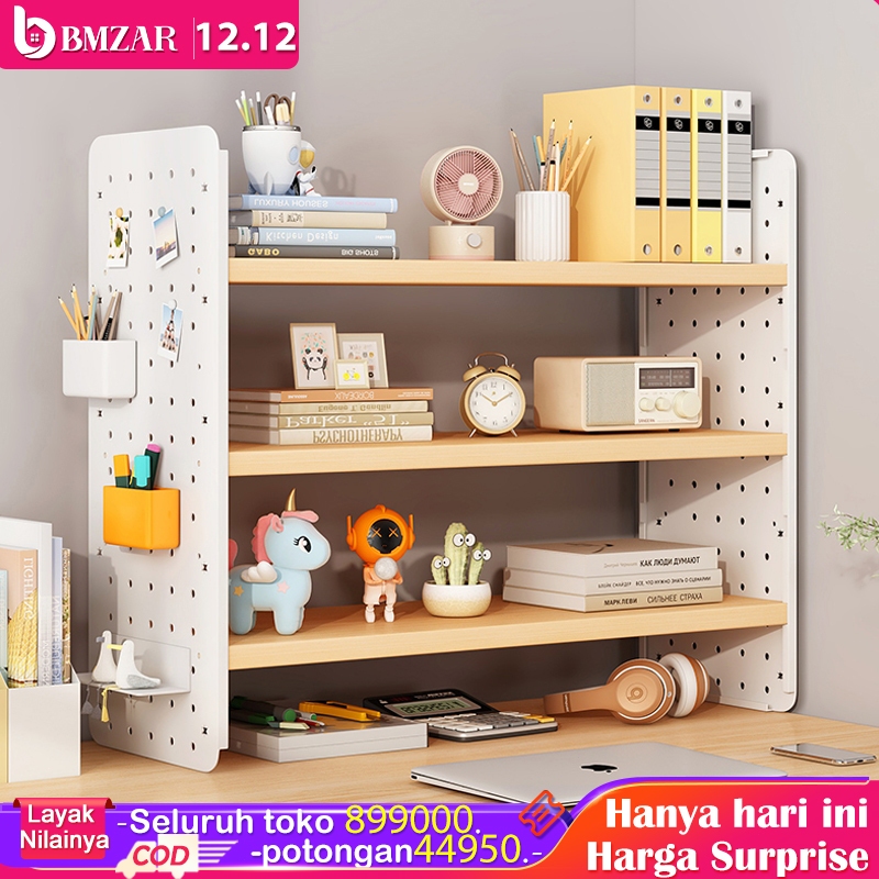 Jual Rak Meja Serbaguna Table Rack Desk Organizer Rak Buku Kayu Meja ...