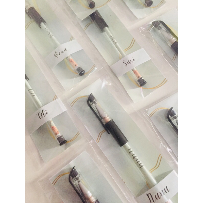 Jual custom pena bolpen pen untuk acara souvenir wedding birthday rapat ...