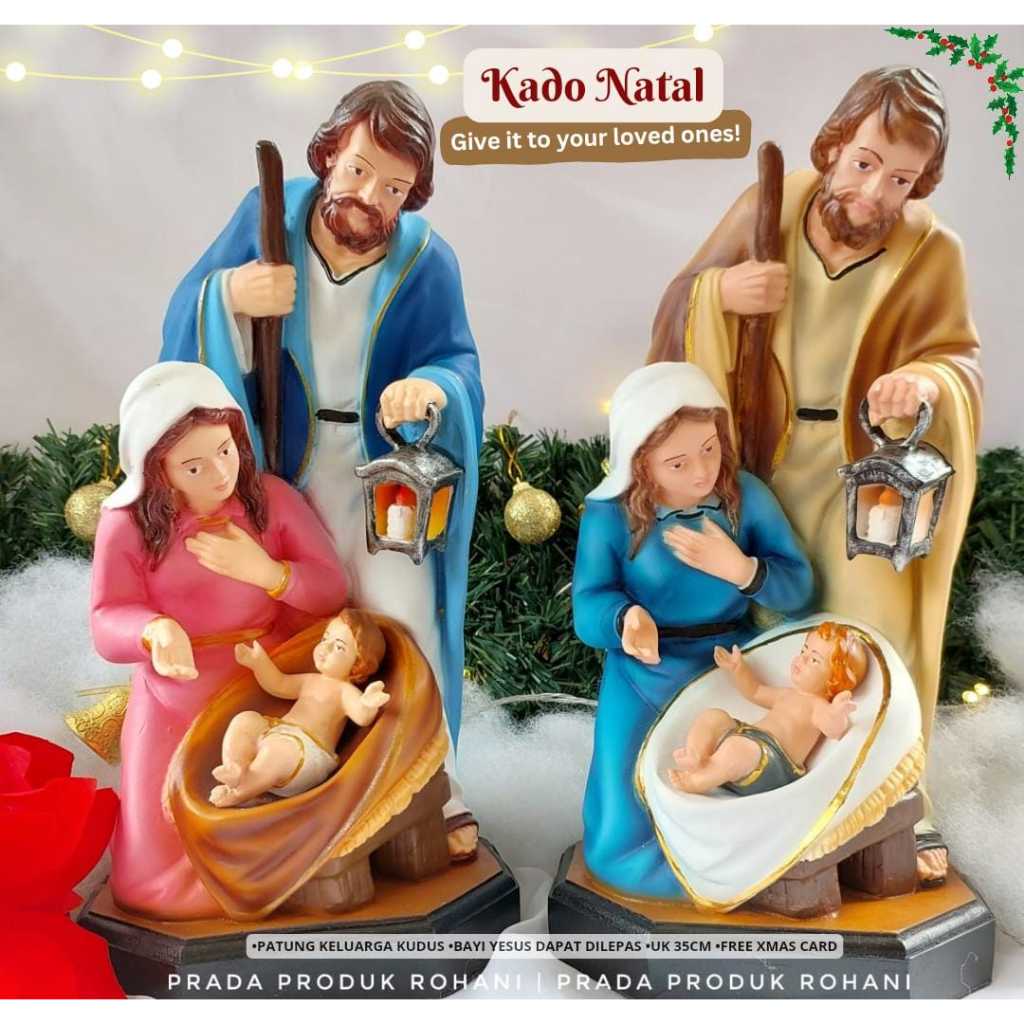 Jual Patung Keluarga Kudus 30cm/Hampers Barang Rohani/Paket Natal/Bayi ...