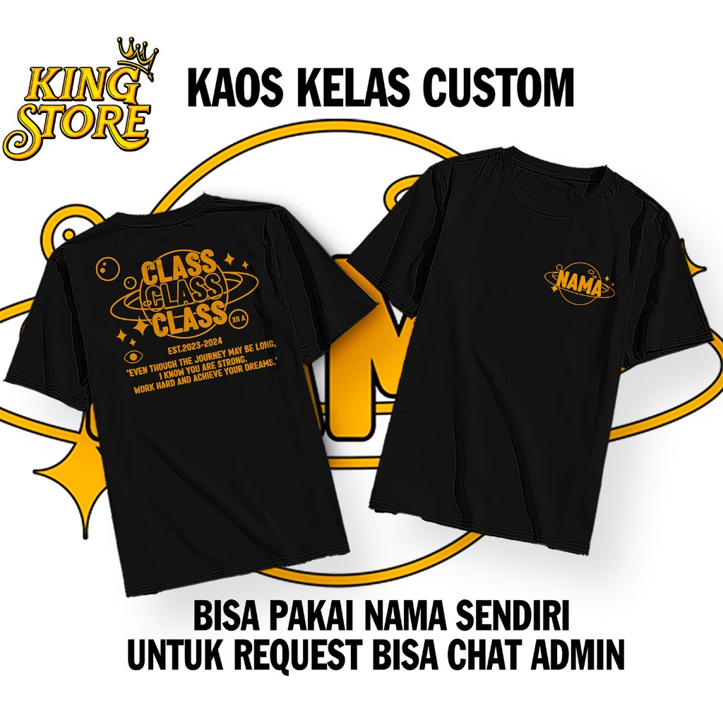 Jual Kaos Kelas Custom Bebas Ganti Foto dan Tulisan NEWW11 | Shopee Indonesia