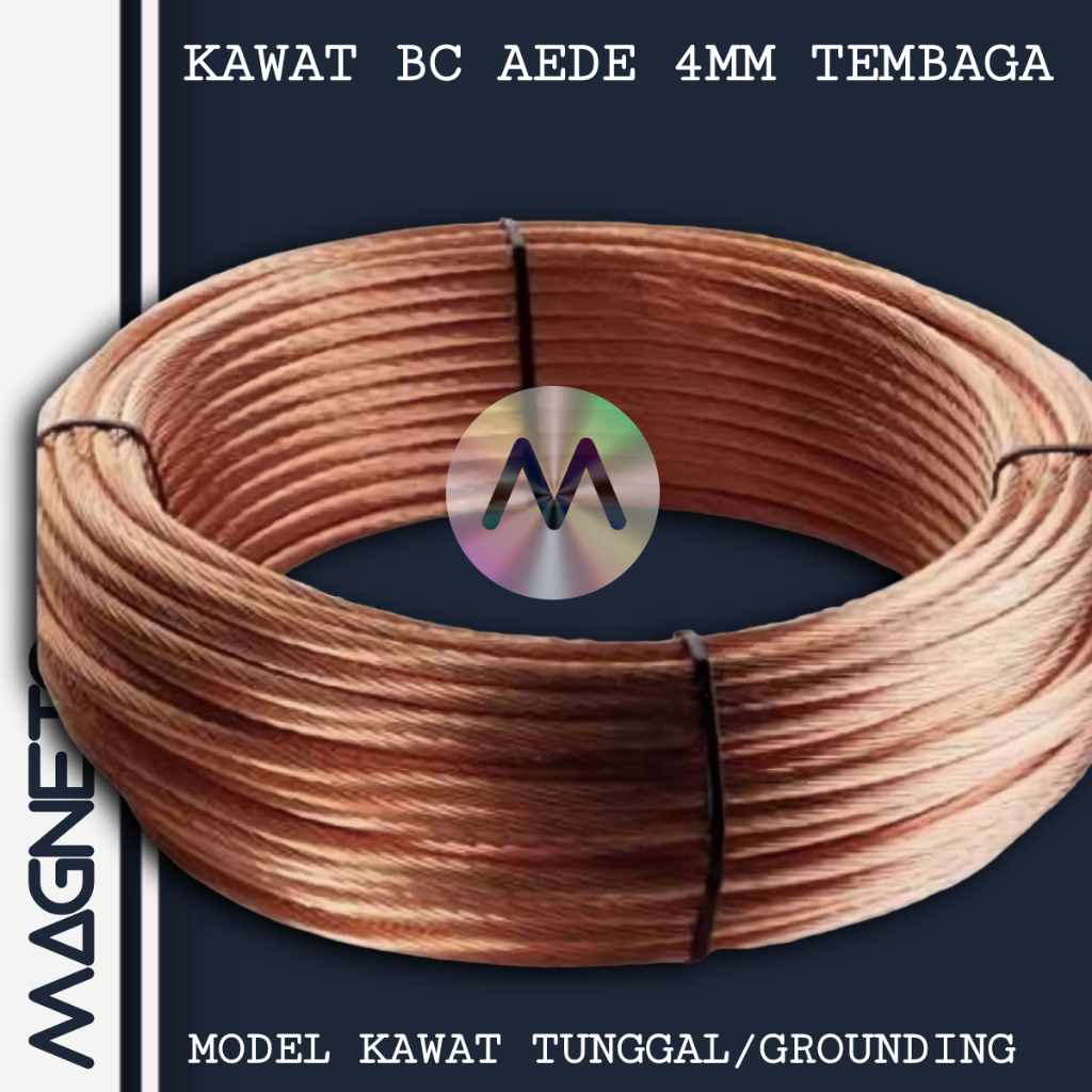 Jual KAWAT BC 4MM KABEL GROUNDING ARDE LISTRIK KE TANAH BULAT SOLID ...