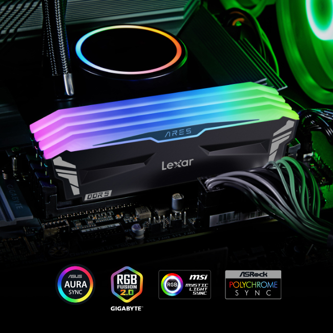 Jual LEXAR ARES RGB DDR5 PC5-44800 5600MHz 32GB ( 2x16GB ) LD5AU016G ...