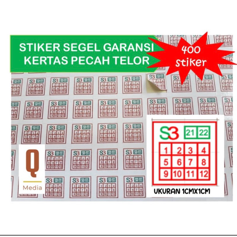 Jual Cetak Kilat Stiker Pecah Telur Khusus Garansi dan QC 1x1 A4 | Shopee Indonesia