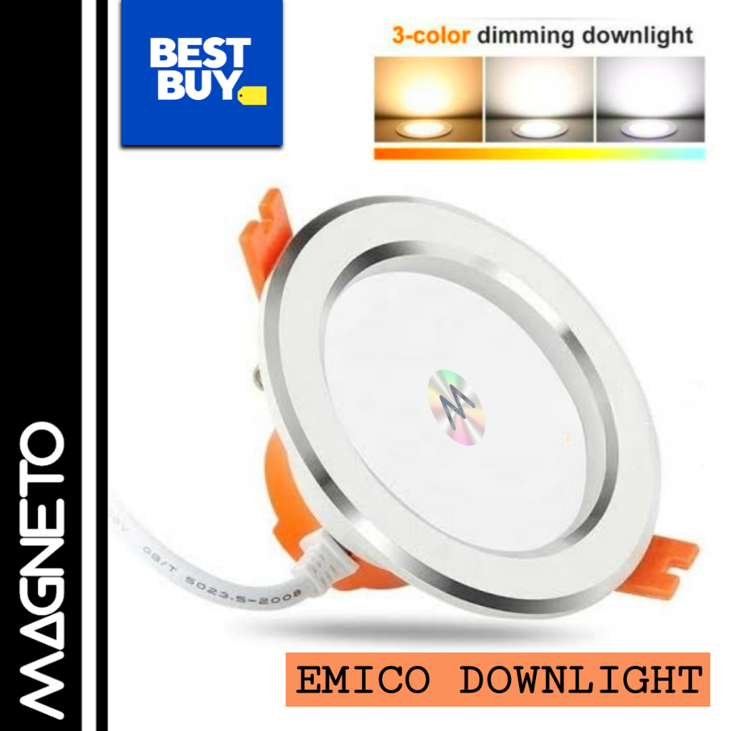 Jual Emico Downlight LED Panel Light Lampu 3 Warna 5 Watt Ganti Warna ...