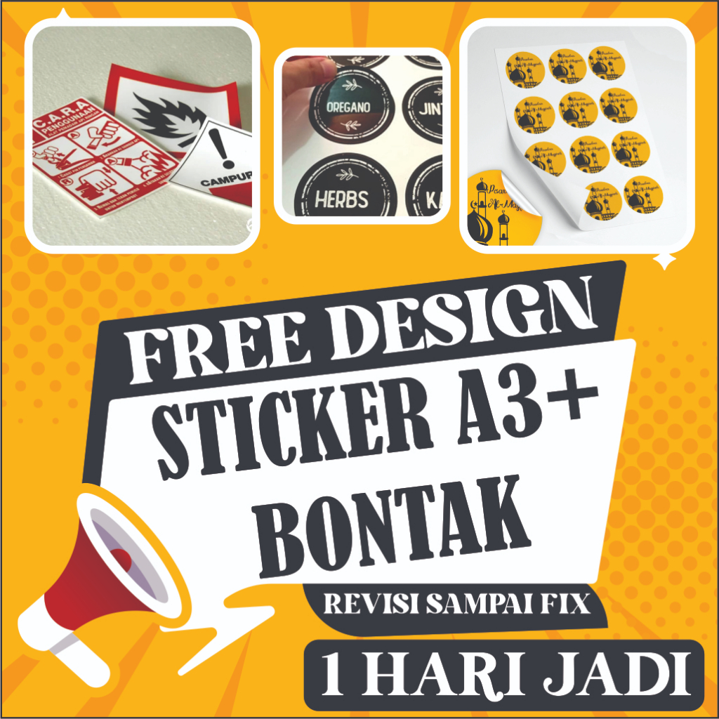 Jual FREE DESIGN STICKER BONTAK CROMO STICKER LABEL | Shopee Indonesia