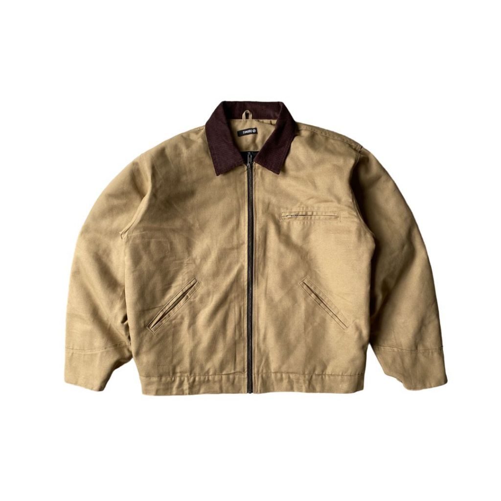 Jual Timbre Work Jacket Quilted Beige Collar Brown | Shopee Indonesia