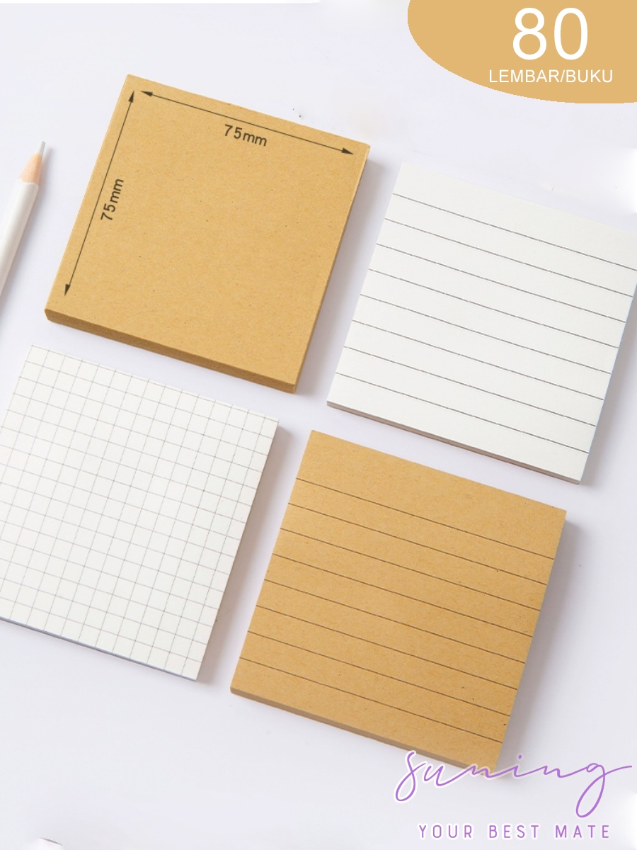 Jual Sticky Notes Kertas Kraft/Kertas Memo Tempel--Suning Mall | Shopee ...