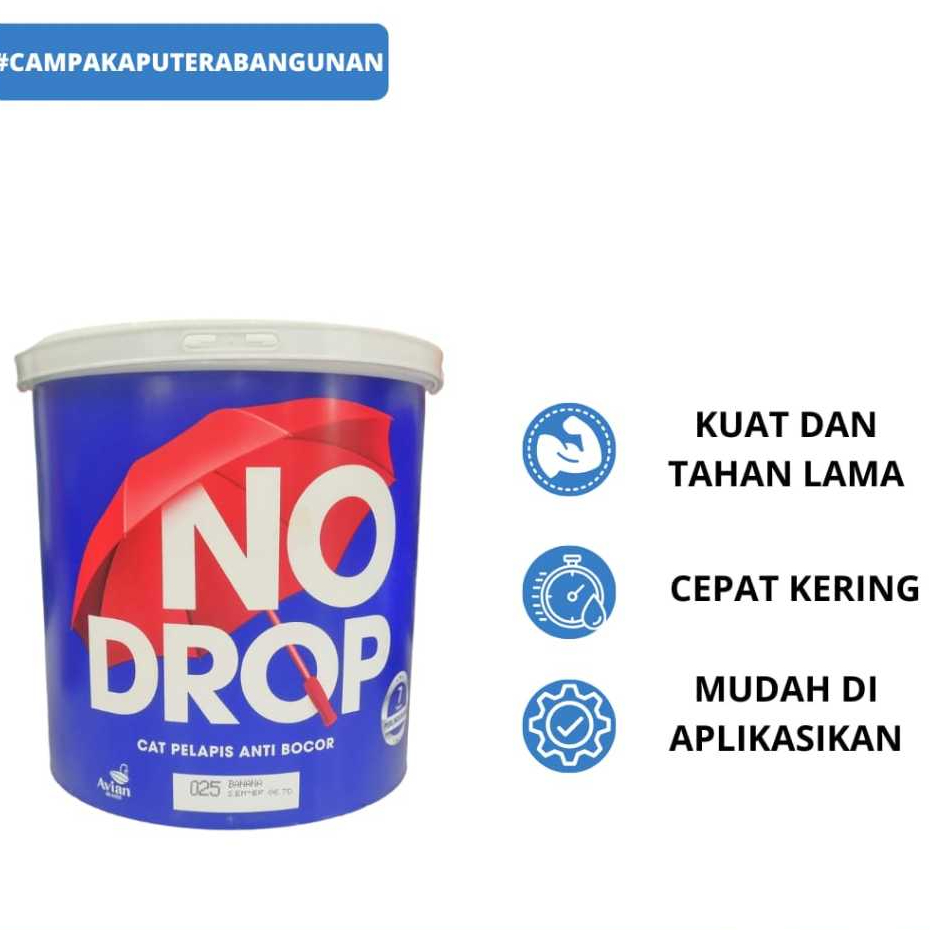 Jual CAT ANTI BOCOR NO DROP 4KG ( GALON ) - Water Proofing - Cat Anti Bocor - Cat Tembok ...