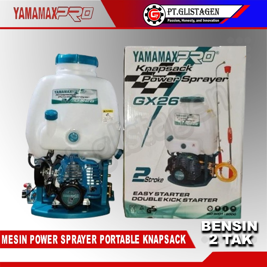 Jual YAMAMAX GX 26 Mesin Sprayer Portable KNAPSACK Alat Semprot Hama 15L 20L 2 Tak GX26 | Shopee ...