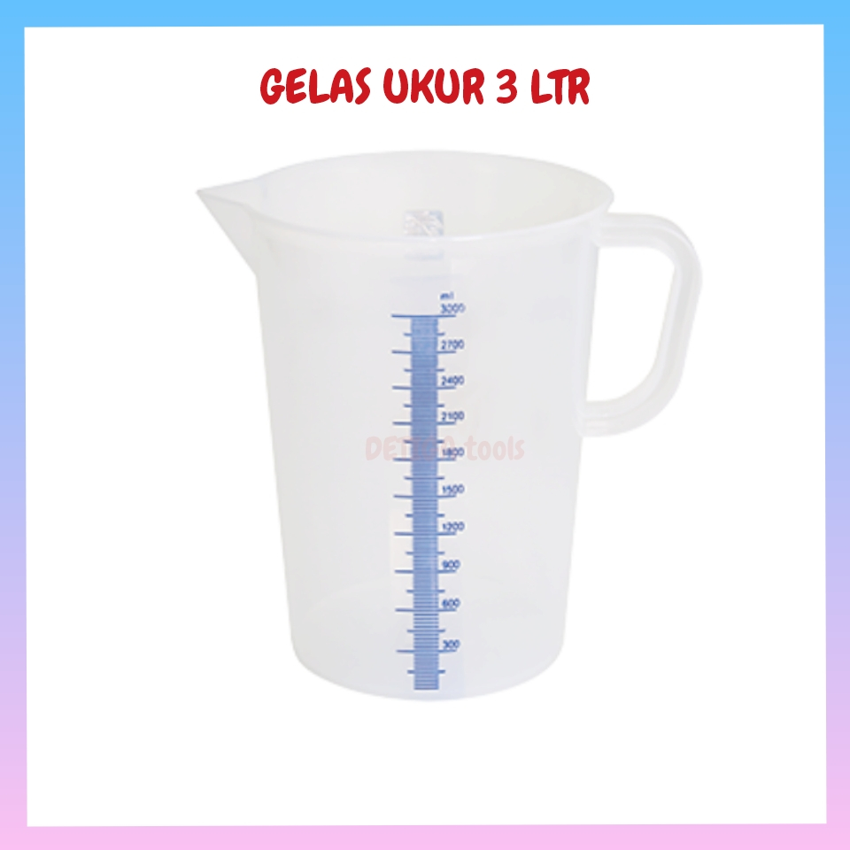Jual GREEN LEAF 1833 Gelas Takar Ukur Takaran Plastik 3 Liter Scarlet ...