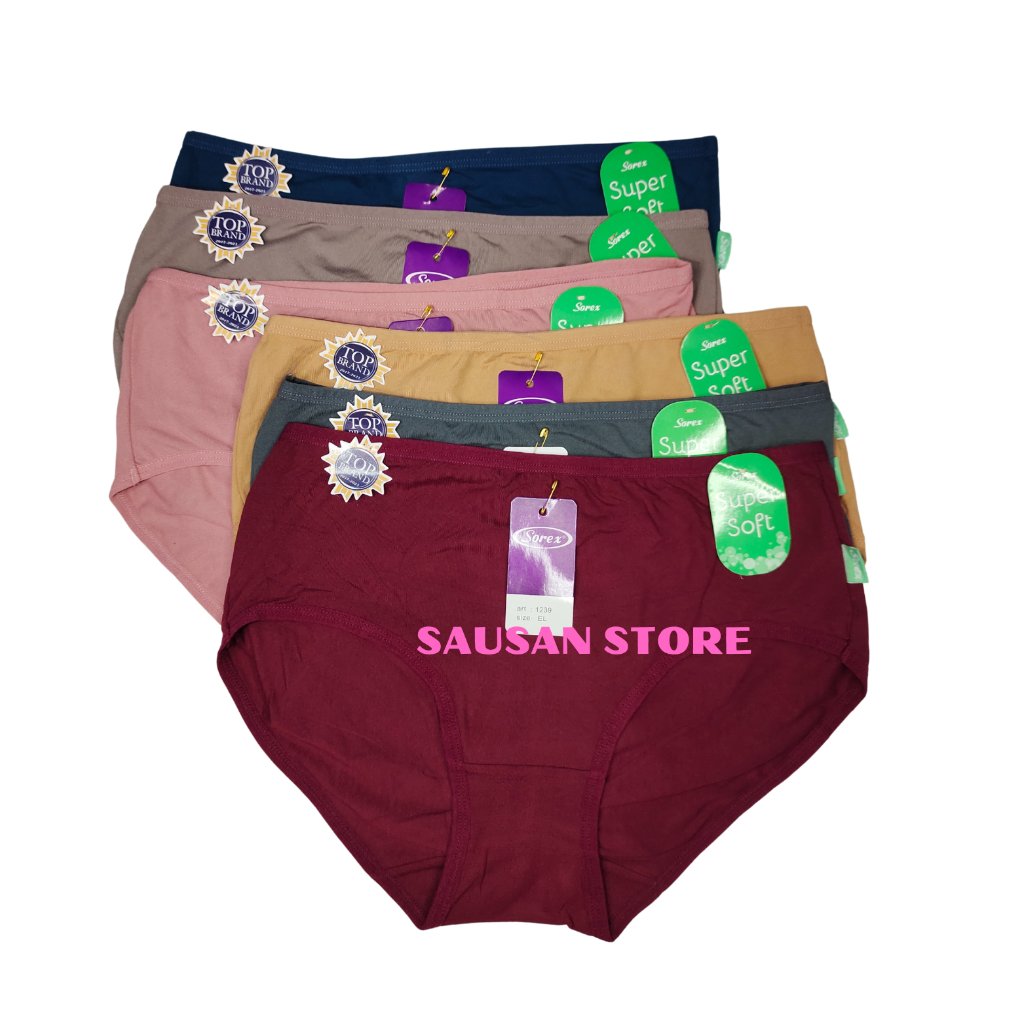 Jual 3 Pcs Celana Dalam Wanita Sorex 1239 Super Soft Cuting Midi Ukuran M L EL QL | Shopee Indonesia