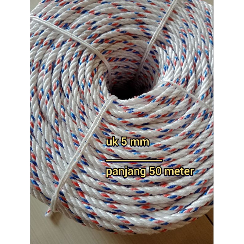 Jual Tali tambang PPD uk 5mm/pnjng 50 meter | Shopee Indonesia