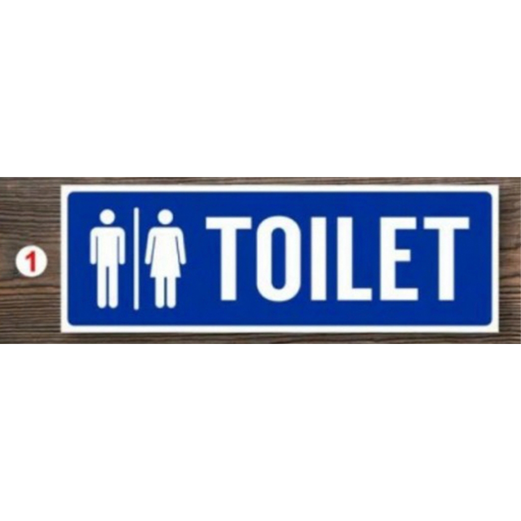 Jual stiker vinyl 8x23cm RUANG TOILET sign rambu k3 | Shopee Indonesia