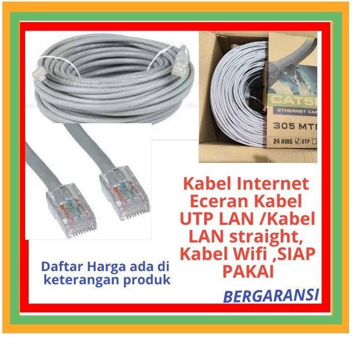 Jual Kabel LAN UTP /Kabel Internet/Kabel Router/Kabel wifi 150 Meter ...