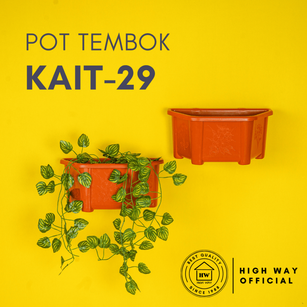 Jual HIGH WAY - Pot Tembok Kait 29 Premium Motif Bunga Unik Vertical ...