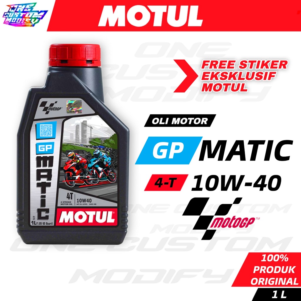 Jual OLI MOTUL GP MATIC 10W40 ORIGINAL 1L PELUMAS MESIN MOTOR OIL MATIC ...