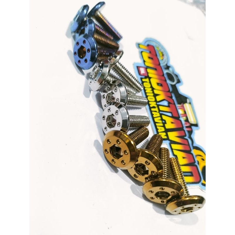 Jual Baut disc cakram drat 10 motor Supra Vario new ADV CRF dll drat 10 model bintik baut ...