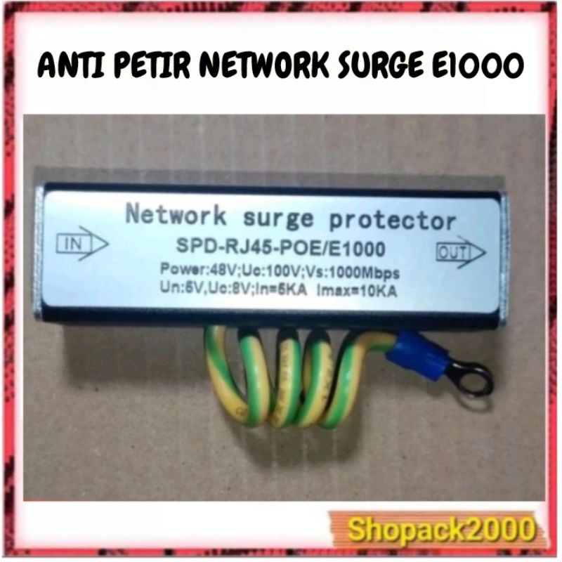 Jual Anti petir Network Surge Protector anti petir poe 1000 Mbps spd ...