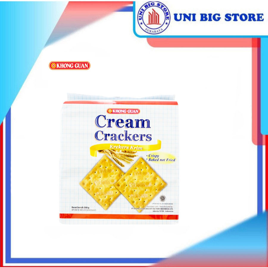 Jual Khong Guan Cream Crackers 300 gram Gaben Biscuit Gabin Bickuit ...