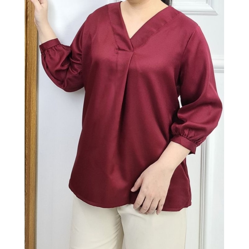 Jual Real Pict - New Blouse Atasan Wanita Jumbo Baju Fashion Bigsize ...