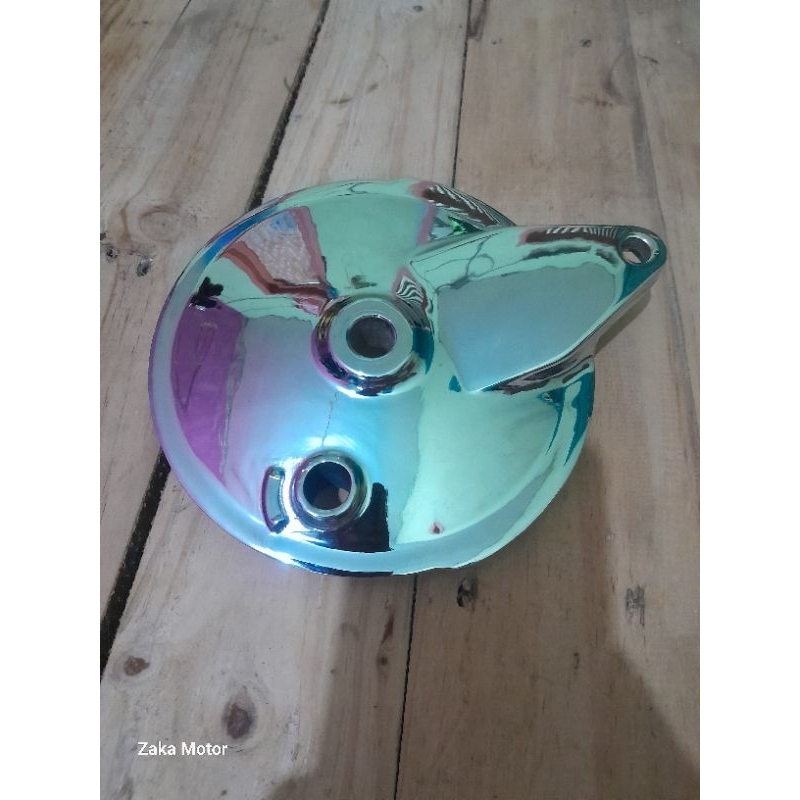 Jual Tutup Tromol Panel Rem Dudukan Kanpas Belakang Crom Mulus Yamaha ...