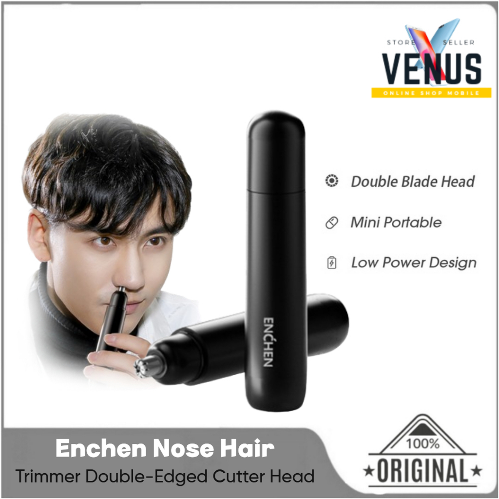 Jual ENCHEN EN005 Electric Nose Trimmer Hair Dual-Edges Blades 360 ...