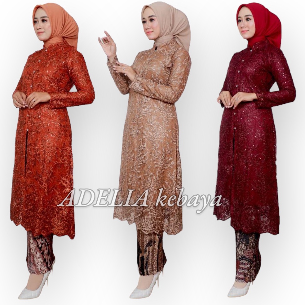 Jual GROSIR ( COD ) Setelan kebaya long tunik spider - kebaya kurung ...