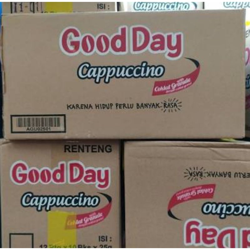 Jual Kopi Instan Good Day Cappuccino Dus Karton 25gr x 120 Sachet isi 12 renteng God | Shopee ...