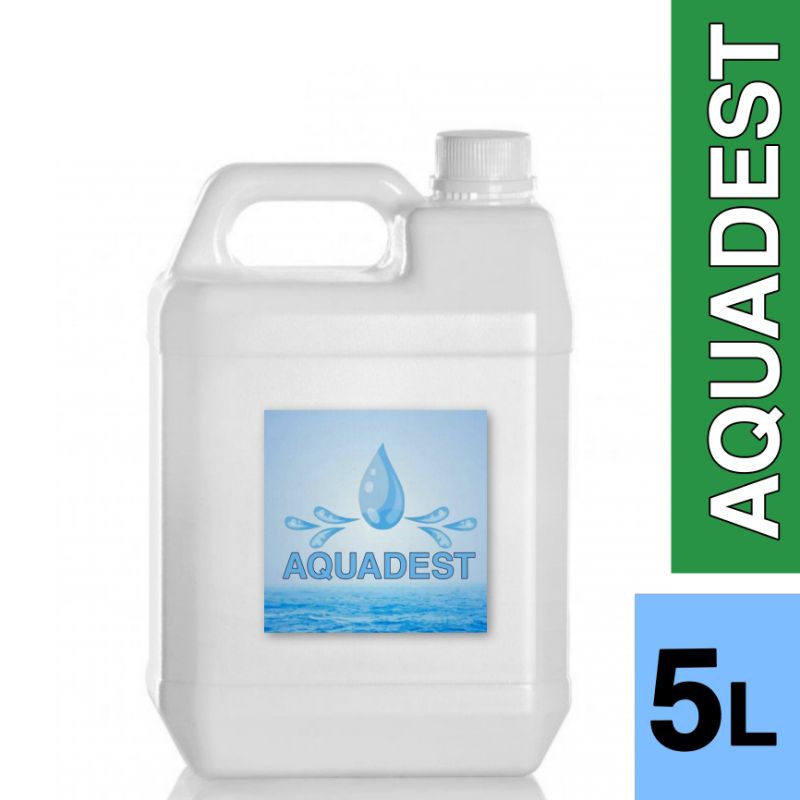 Jual Aquadest aquadest distilled water air suling 5 liter | Shopee ...