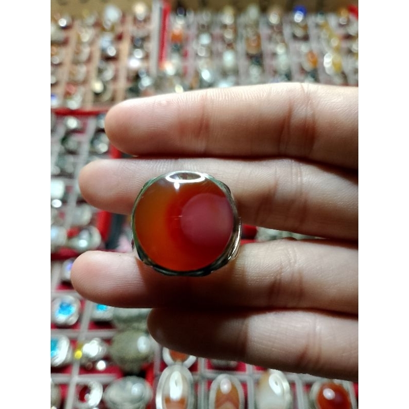 Jual Batu akik motif bulan sabit NATURAL ASLI | Shopee Indonesia