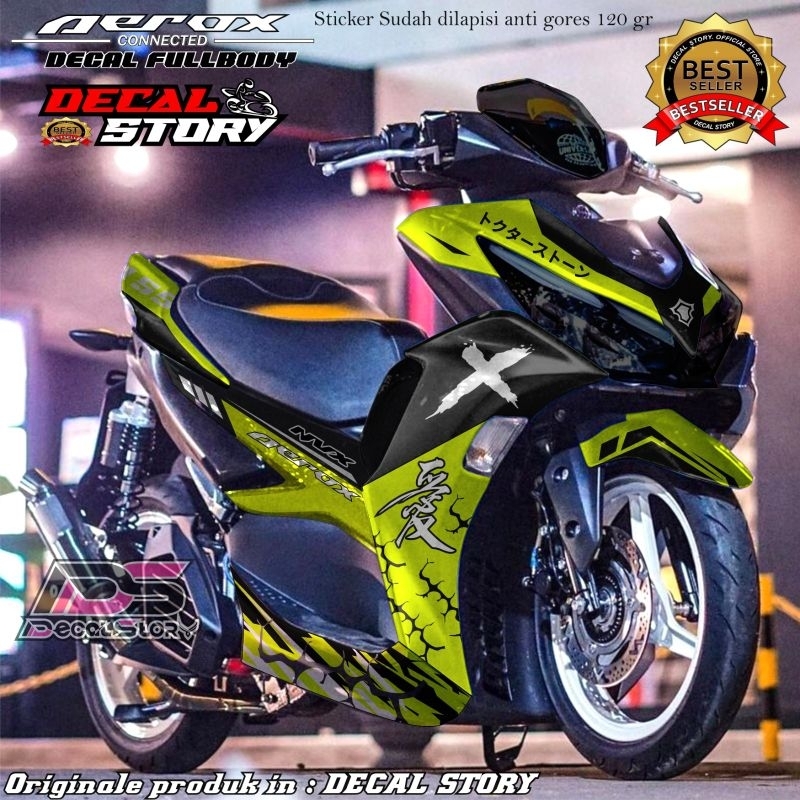 Jual DECAL STICKER AEROX connected All new aerox sticker fullbody super ...