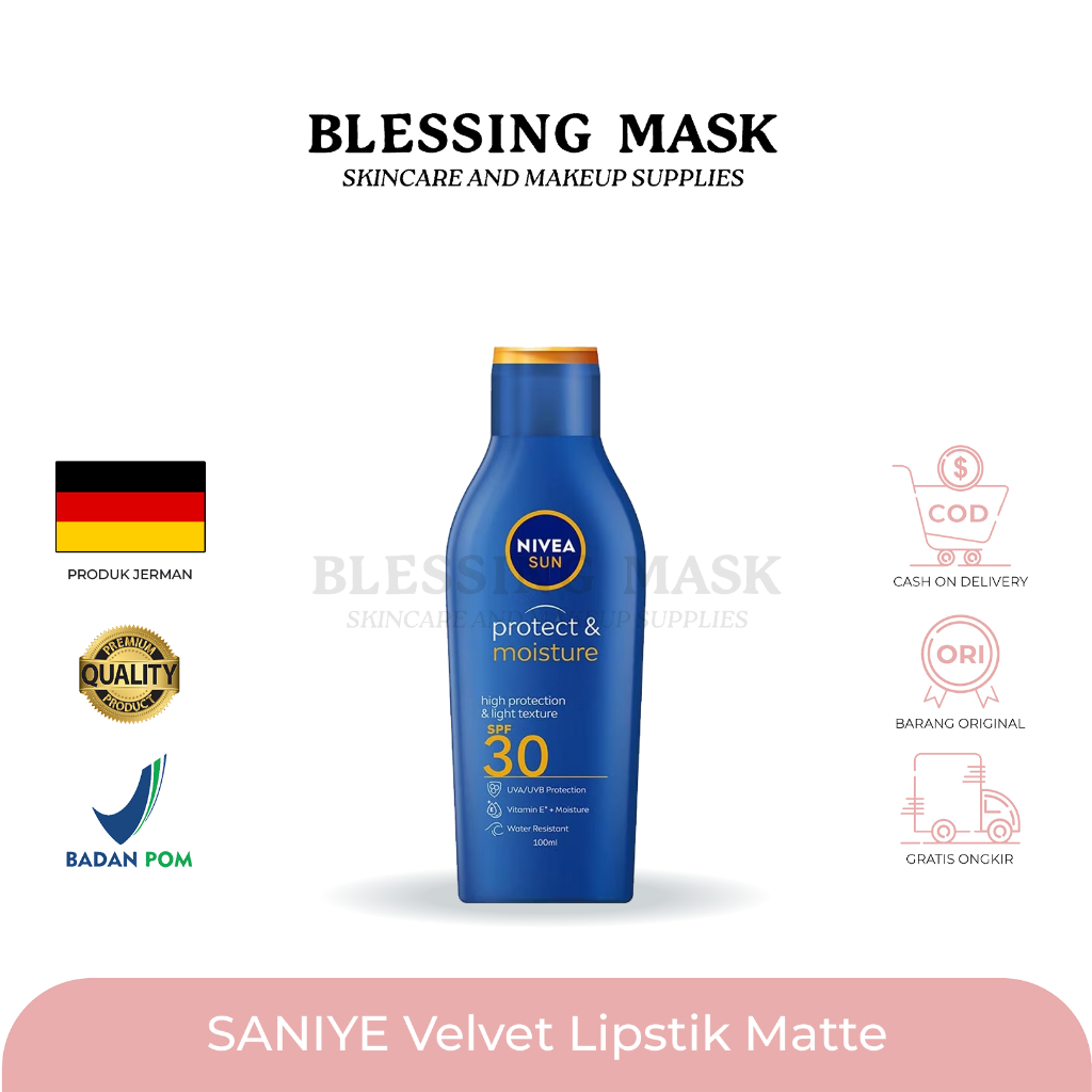 Jual NIVEA Sun Protect & Moisture Lotion SPF 30 - 100mL | Shopee Indonesia