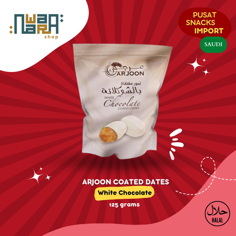 Jual ARJOON COATED DATES WITH WHITE CHOCOLATE 125gr | COKLAT KURMA ...