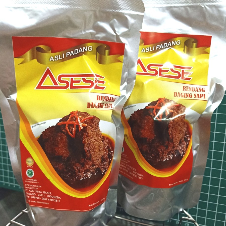 Jual Rendang Sapi Asese Oleh-oleh Padang 250gr HALAL ORIGINAL VIRALL | Shopee Indonesia