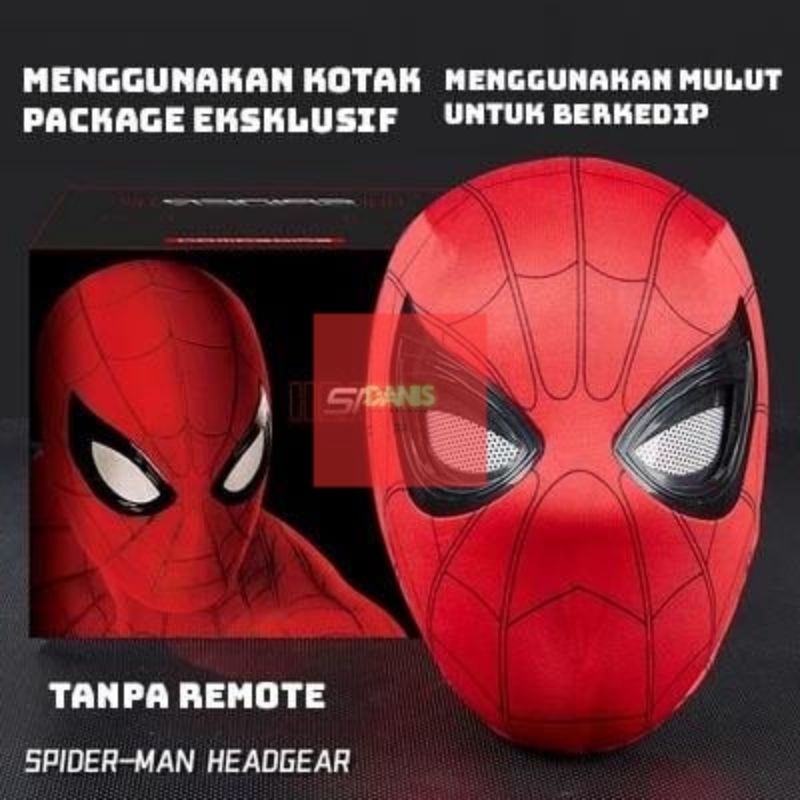 Jual Topeng Spiderman Kontrol dagu( Spiderman Mask Eyes blink Chin ...