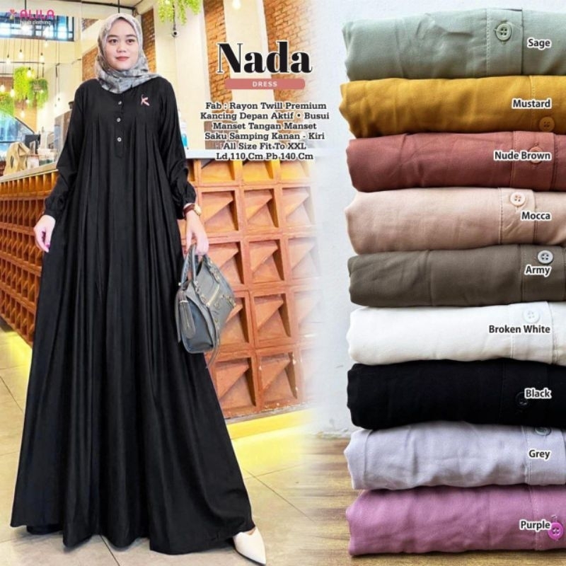 Jual NADA DRESS GAMIS RAYON TWILL BY ALILA | Shopee Indonesia