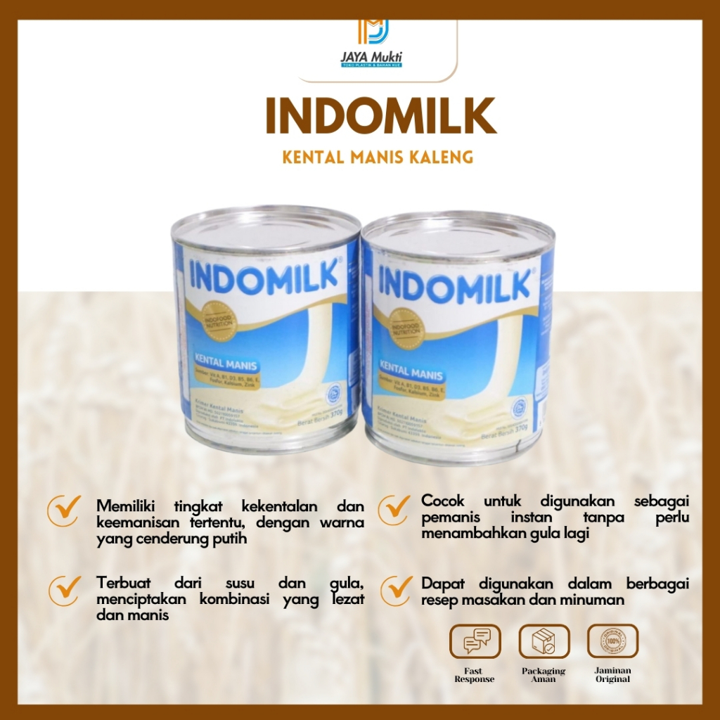 Jual Indomilk Kental Manis Kaleng 370 gram Kemasan Praktis | Shopee ...