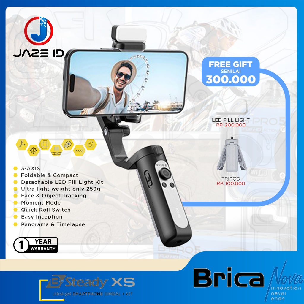 Jual Brica B Steady XS 2 Holder 3 Axis Holder Smartphone HP Gimbal ...