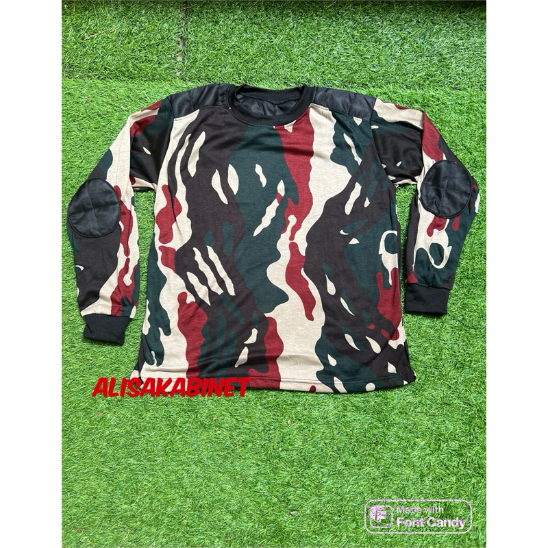 Jual Kaos Lengan Panjang Busa Loreng KOPASSUS TNI | Shopee Indonesia