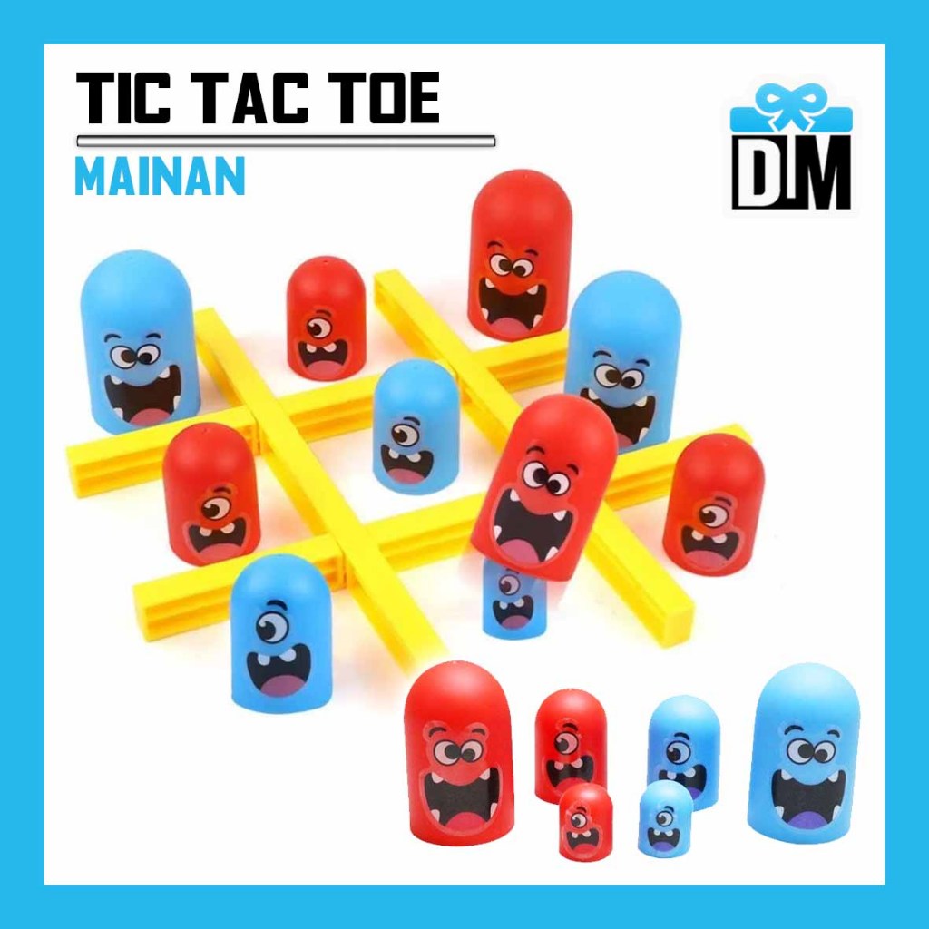 Jual Mainan Anak Tic TacToe Kartun Tabung Tumpuk Menumpuk Makan Memakan ...