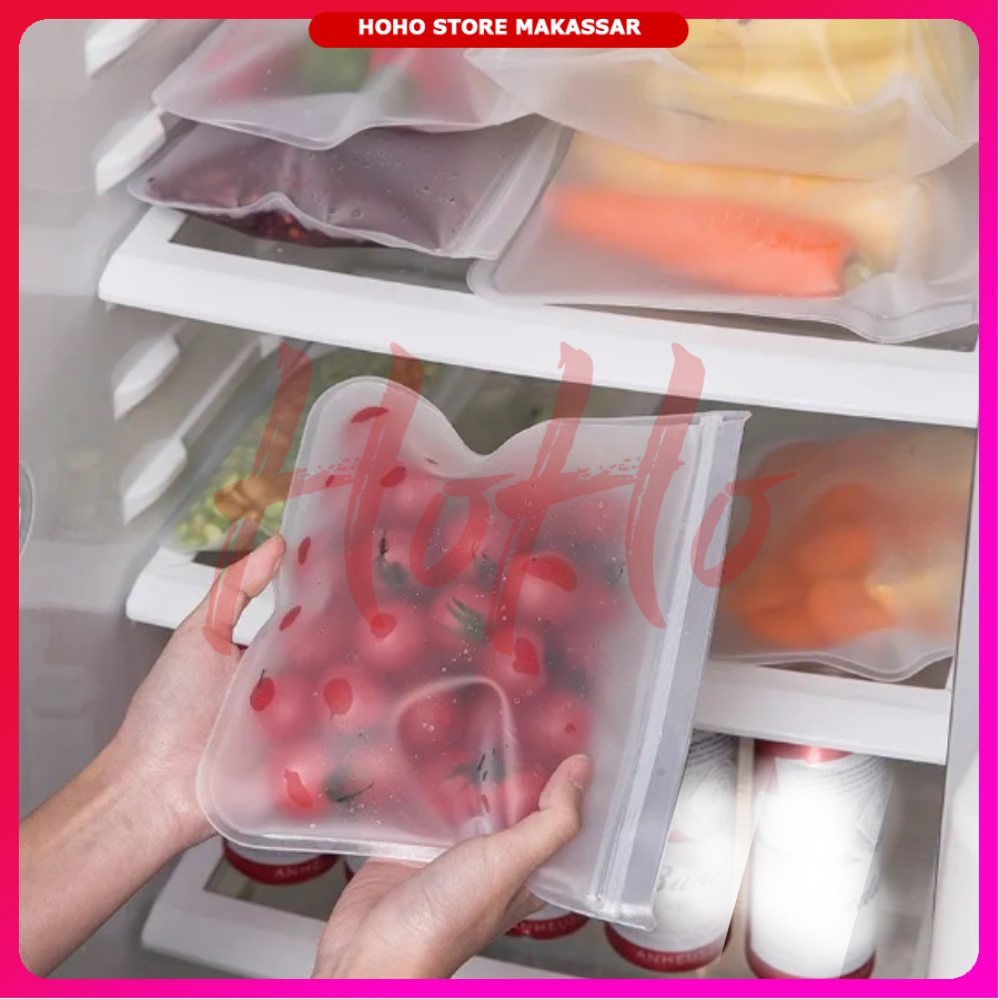 Jual Ziplock Makanan Pembungkus Sayur Sayuran Buah Tas Silikon Tempat ...