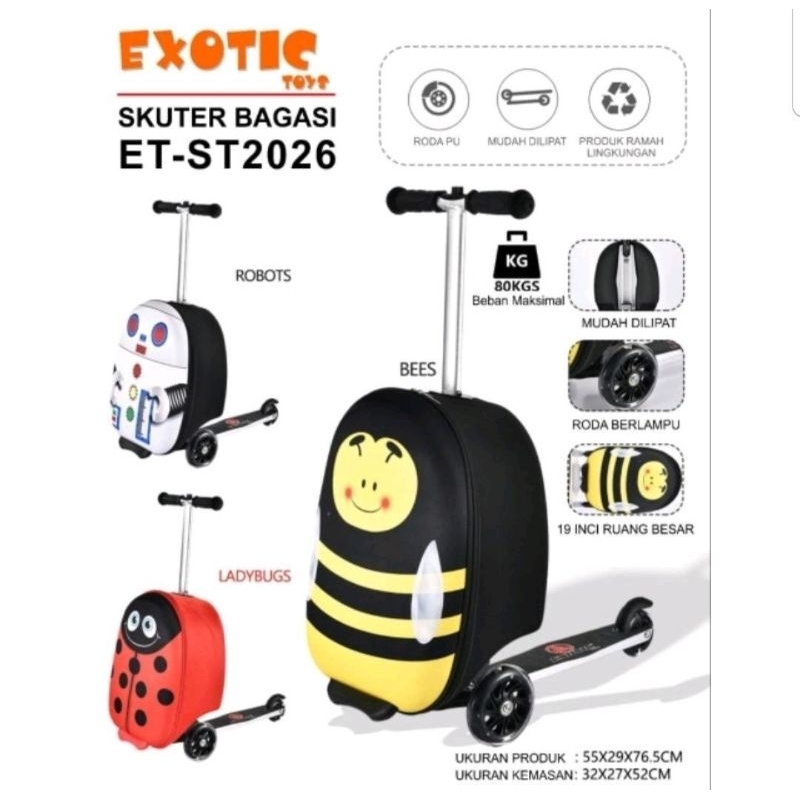 Jual KOPER SCOOTER Anak 2in1 Kartun Exotic ST2026 / ST 2026 | Shopee ...