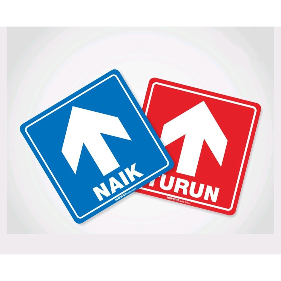 Jual STIKER SIGN PANAH NAIK TURUN PETUNJUK TANGGA JALAN LANTAI DINDING ...