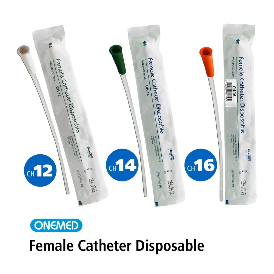 Jual Female Catheter Disposable Onemed Urin Kateter Selang Kateter F12 ...